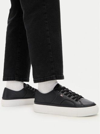 Tommy Hilfiger Sneakers Platform Vulc Piping Ltr FW0FW09393 Schwarz