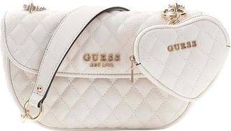 Guess sac &agrave; &eacute;paule bandouli&egrave;re Atabey Convertible Xbody Flap Cream White &eacute;cru