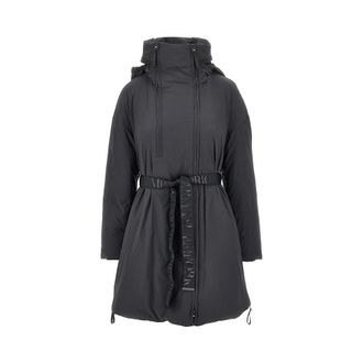 Emporio Armani Daunenparka mit G&uuml;rtel - - Coats - Damen - Schwarzk - 2XS