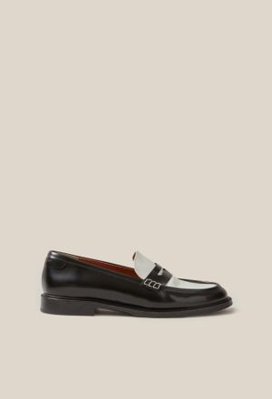 Claudie Pierlot Mocassins cuir bicolore
