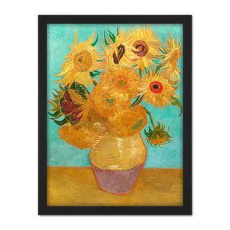 Fine Art Prints Vincent Willem Van Gogh, gerahmter Kunstdruck, Motiv: niederl&auml;ndische Sonnenblumen, 46 x 61 cm