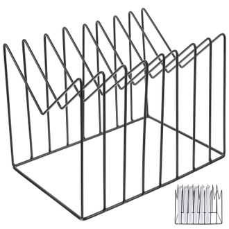 BESTONZON jojofuny Album Rekordhalter Aus Eisen Plattenst&auml;nder F&uuml;r Schreibtisch B&uuml;rozubeh&ouml;r Mit Vertikalen F&auml;chern Zeitschriftenregal F&uuml;r B&uuml;ro Zuhause Desktop O