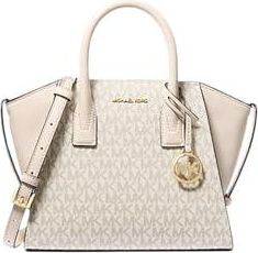 Michael Kors Avril Sac &agrave; main en cuir avec petit logo Cr&egrave;me clair Multicolore, Cr&egrave;me claire multicolore, Small