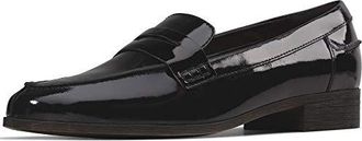 Clarks Hamble Loafer, Mocassins Femme, Noir (Black Pat Black Pat), 35.5 EU