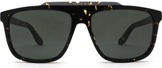 Gucci Sonnenbrille mit eckigem Gestell - Braun