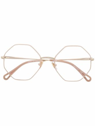 Chloé lunettes de vue à monture géométrique - Or
