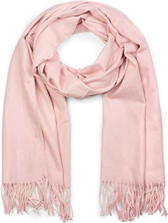 styleBREAKER Écharpe longue unisexe unie avec franges, châle dhiver chaud, tissu doux en viscose 01017104, Rose