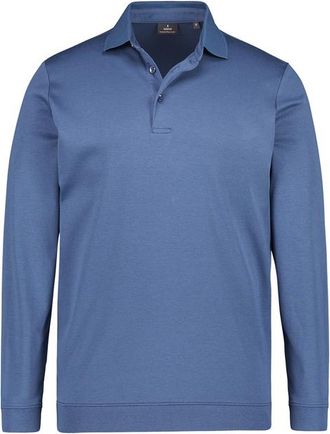 Ragman Herren Polo-Shirts blau Baumwoll-Jersey