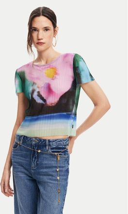 Desigual T-Shirt Plisa 24WWTK95 Bunt Slim Fit