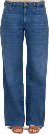 3x1 Femme, Jeans, Bleu, Taille: W28 Pantalon en denim &agrave; jambes larges