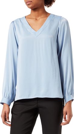 Comma Damen Blouse Bluse, 5336 Sky Blue, 34 EU