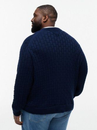 Tommy Hilfiger Big & Tall Rundhalspullover BT-MOCK CABLE CREW NECK Gro&szlig;e Gr&ouml;&szlig;en