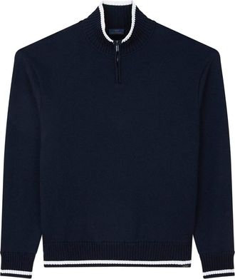 Paul & Shark pull en laine à col zippé - Bleu