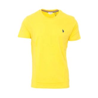 U.S.Polo Association Logo T-Shirt - - Tops - Herren - Gelb - 3XL