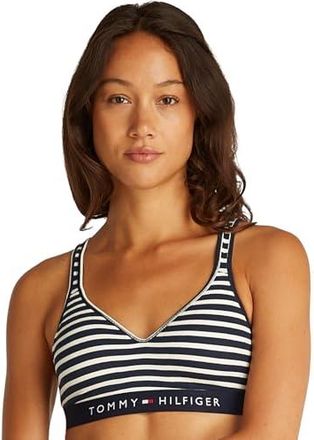 Tommy Hilfiger Brassière Femme Lift Print Rembourré, Multicolore (Breton Small Dark Night Navy), XL