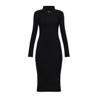 Off-white Femme, Robes, Noir, Taille: 44 FR Robe Crayon avec Col Roul&eacute;