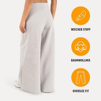 Smilodox Jogginghose Sylva Hose Damen, aus Baumwolle, Loose Fit, Gym & Streetwear Baggy, Komfort, Baumwollmix, weiches Material