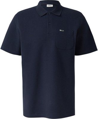 s.Oliver Kurzarmshirt Polo-Shirt Strukturiertes Poloshirt mit Brusttasche
