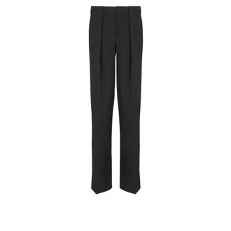Balmain Pantalon large en grain de poudre &agrave; plis - Homme - Pantalons - Noir - Taille: S