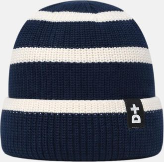 Derbe Derbe Strickm&uuml;tze L&uuml;l&uuml; Striped Navy Blau Wei&szlig; Gestreift P