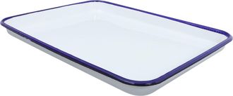 SOLUSTRE Serviertablett Aus Emaille Rechteckiges Obsttablett Teetablett Für Lebensmittel Minimalistisches Design Kratzfeste Oberfläche