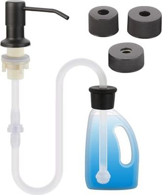 Generic Distributeur de savon d&eacute;vier en acier inoxydable - Pompe de savon &agrave; vaisselle int&eacute;gr&eacute;e pour cuisine, bouteille rechargeable | Distributeur de savon de