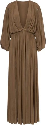 Philosophy di Lorenzo Serafini Femme, Robes, Brun, Taille: 40 FR Long Jersey Dress