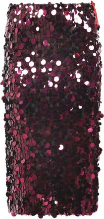 Jucca Femme, Jupes, Rouge, Taille: 38 FR Gonna Longuette in Macro Paillettes