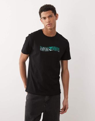 Emporio Armani Bodywear - T-shirt ras de cou &agrave; logo - Noir