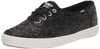 Keds Champion Glitzer-Sneaker mit Schnürung, für Damen, Schwarz, 38.5 EU
