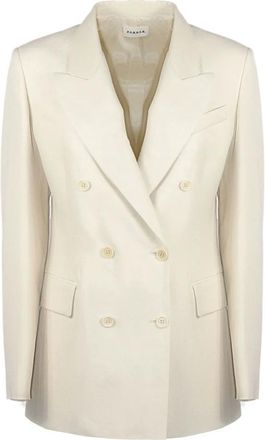 P.A.R.O.S.H. P.a.r.o.s.h., Femme, Vestes, Beige, Taille: 38 FR Raisa Blazer