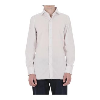 Finamore Camicia in cotone popeline stretch linea Napoli - - Shirts - Herren - Wei&szlig; - XL