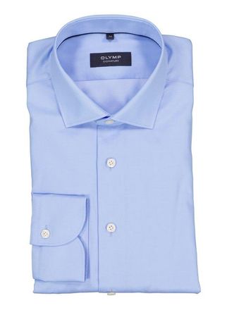 Olymp Herren Hemd blau Baumwolle