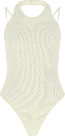 ADĀMO Andrea Adamo Femme, Tops, Blanc, Taille: 36 FR Body Stretch en Viscose M&eacute;lang&eacute;e