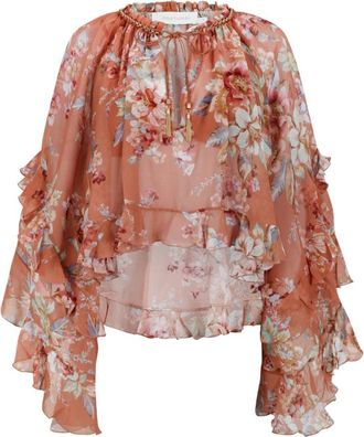 Zimmermann Femme, Blouses et Chemises, Multicolore, Taille: 40 FR Awaken Ruffle Blouse