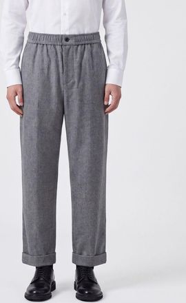 Giorgio Armani Pantalon slim fit en laine vierge et cachemire &agrave; taille &eacute;lastique