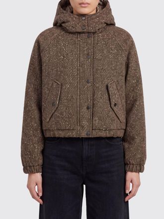 Brunello Cucinelli Blouson aviateur matelass&eacute; relaxed fit en m&eacute;lange de laine avec capuche