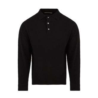 FILIPPO DE LAURENTIIS Polo Cashmere - - Tops - Herren - Schwarzk - 2XL