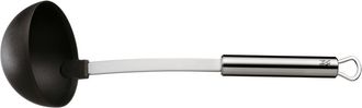 WMF Profi Plus Suppenkelle 30 cm, Saucen- Schöpflöffel mit Kunststoff-Laffe, Cromargan Edelstahl teilmattiert, ideal für beschichtete Töpfe