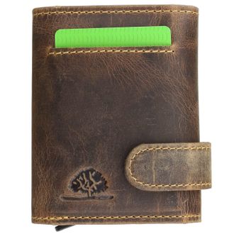 Greenburry Vintage Geldb&ouml;rse RFID Leder Portemonnaie braun