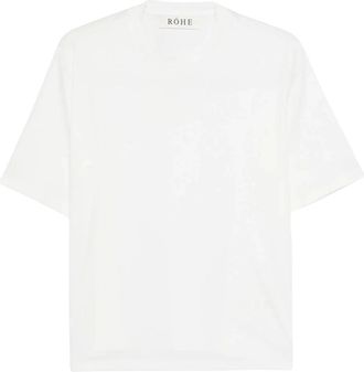 R&oacute;he Femme, Tops, Blanc, Taille: 36 FR T-shirt &agrave; col rond