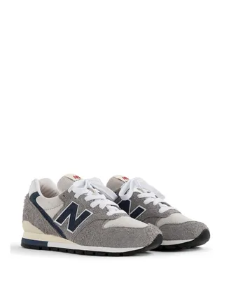 New Balance Suede and Mesh Sneakers - Gray