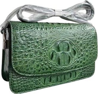 Generic Sacoche bandouli&egrave;re femme en cuir v&eacute;ritable crocodile, petit mod&egrave;le, sac &agrave; main en cuir dalligator v&eacute;ritable