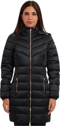 Yes-Zee Manteau long matelass&eacute; - Femme - Manteaux - Bleu - Taille: 38 FR