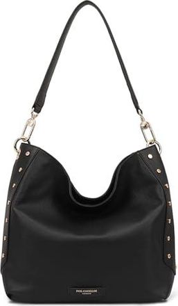 Paul Costelloe Myakka Sac besace en cuir v&eacute;ritable &eacute;l&eacute;gant et spacieux, noir profond, One Size