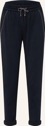 Brunello Cucinelli Brunello Cucinelli 7/8-Hose Im Jogging-Stil Mit Seide Und Perlen blau