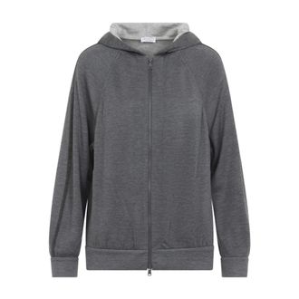 Brunello Cucinelli Full Zip Monile Sweatshirt - - Sweatshirts & Hoodies - Damen - Grau - S