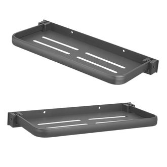 Cabilock 2 Stück Teiliges Faltbares Metall wandregal für Badezimmer und Dusche Schmaler Wandmontierter Aufbewahrungs Duschkorb ohne Bohren Platzsparendes Einfa