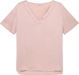 Oltre Femme, Blouses et Chemises, Rose, Taille: 50 FR Blouse en satin de viscose