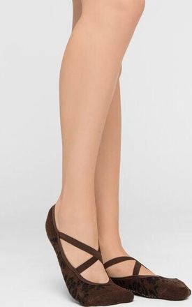 Calzedonia Anti-rutsch-socken Pilates Mit &Uuml;berkreuztem Detail Braun